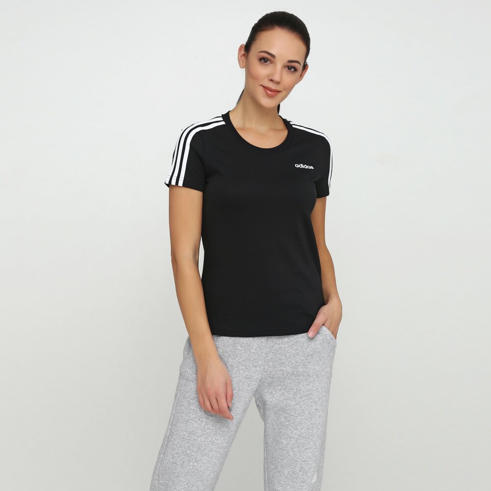 Футболка Adidas W E 3s Slim Tee | Цвет: черный | купить в интернет ...