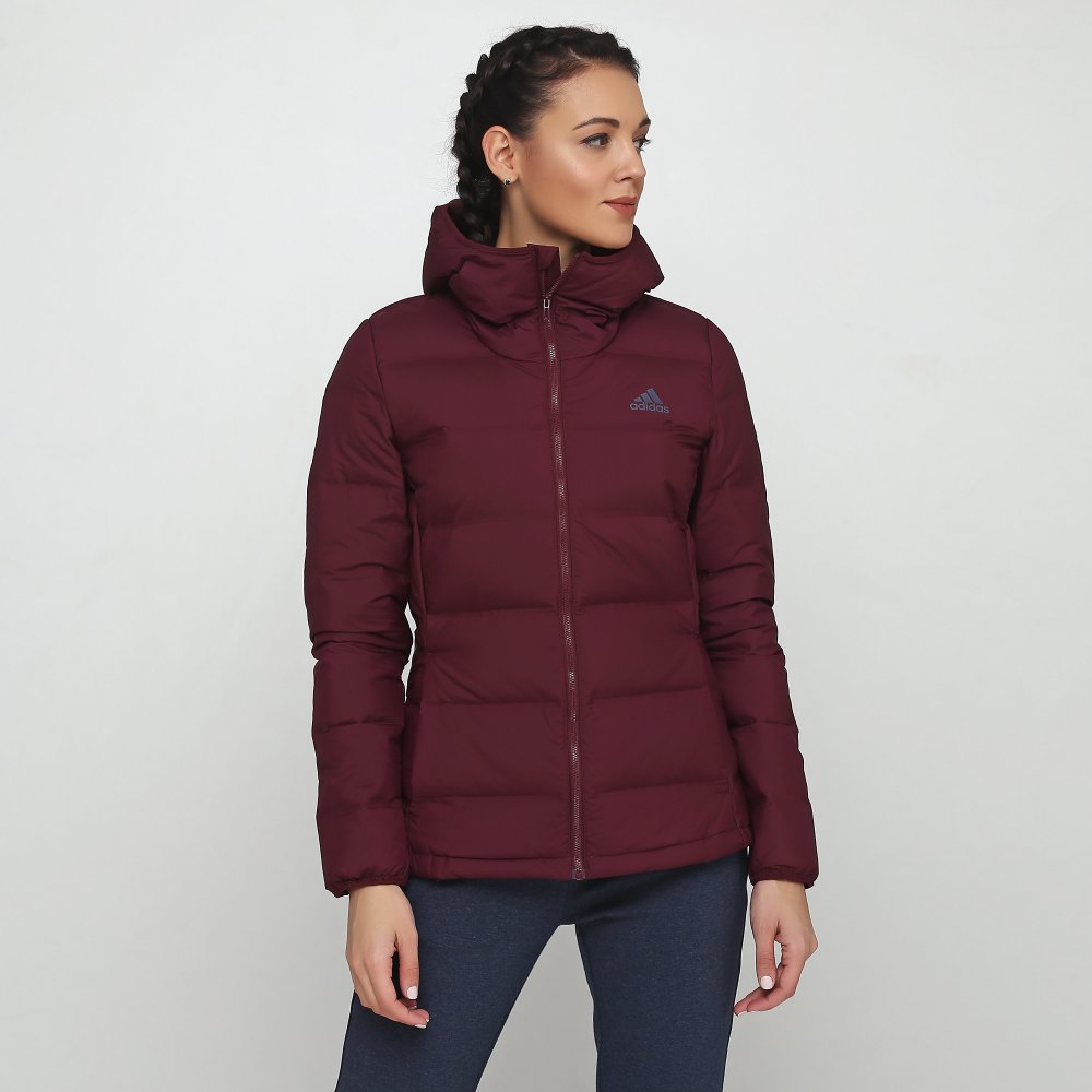 Пуховики Adidas W Helionic Ho J | Цвет:бордовый | купить в интернет ...