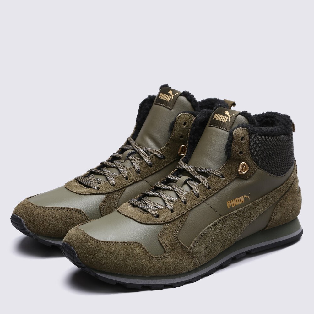 Ботинки Puma St Runner Mid Fur | Цвет:коричневый | купить в интернет ...