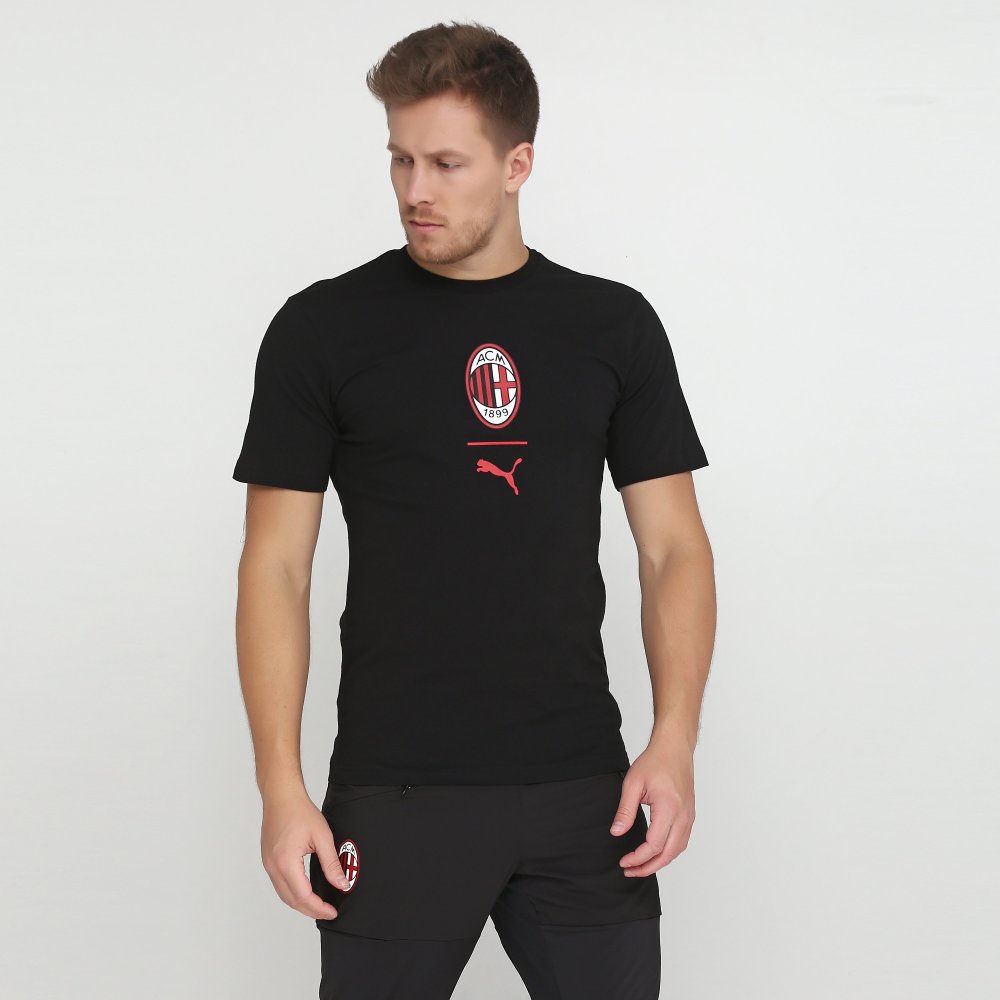 Футболка Puma Ac Milan Logo Tee | Колір: чорний | купити в інтернет ...