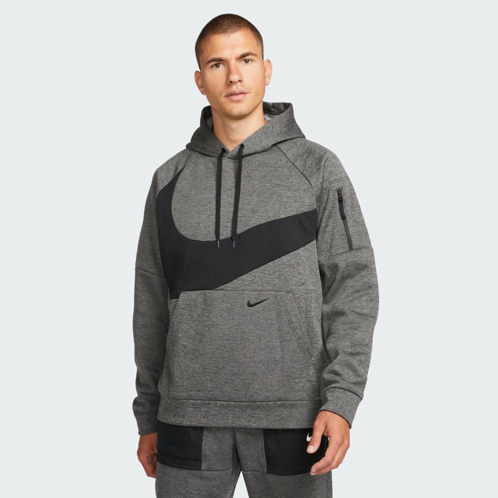 Кофта Nike M NK TF HD PO SWOOSH | Цвет:темно-серый | купить в интернет ...