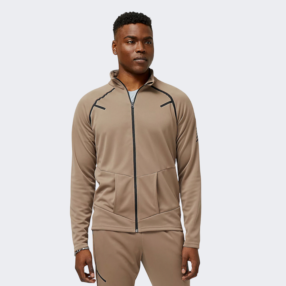 Кофта New Balance Tenacity Grit Knit Track Jacket | Цвет:коричневый ...