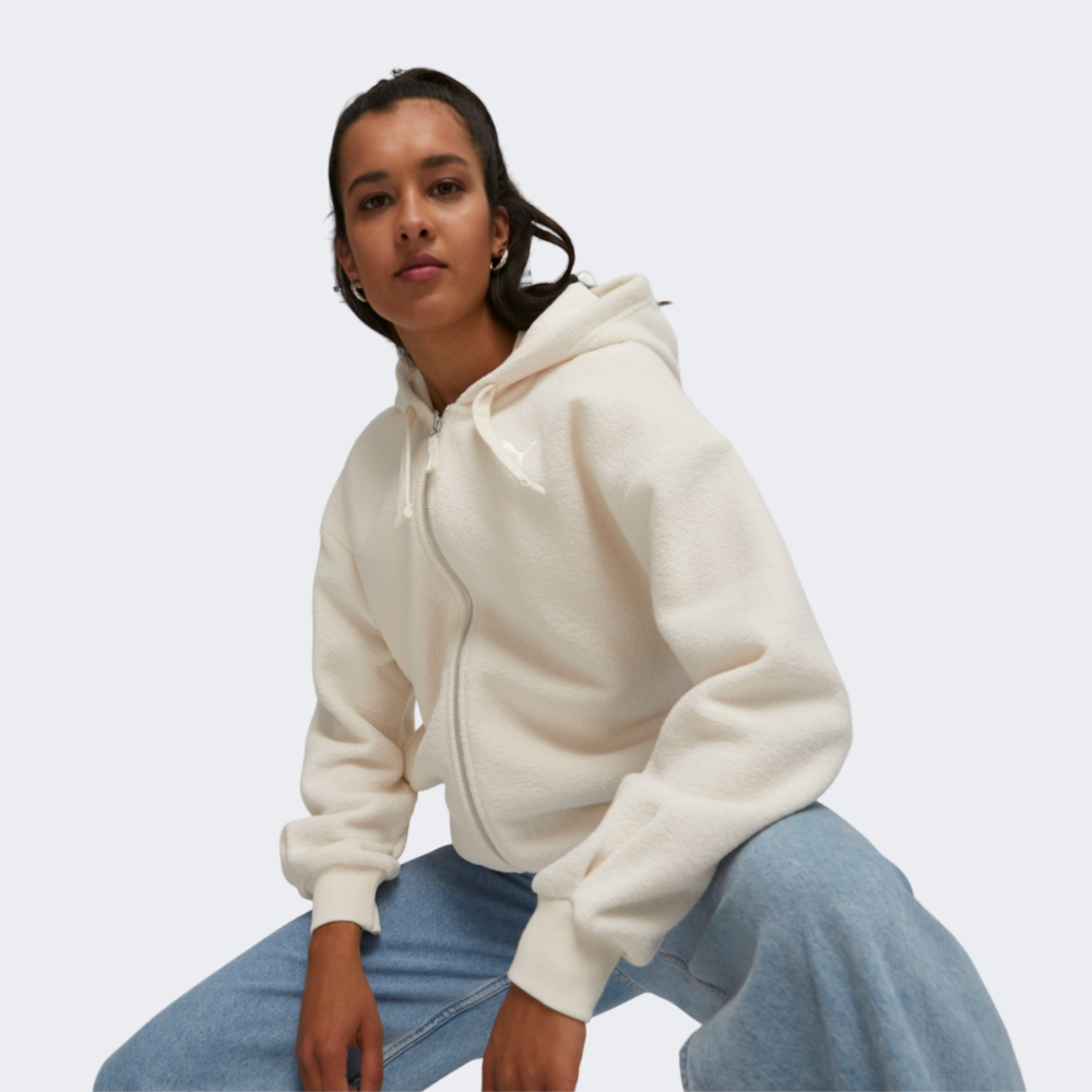 Кофта Puma HER Winterized Full-Zip Hoodie | Цвет: белый | купить в ...