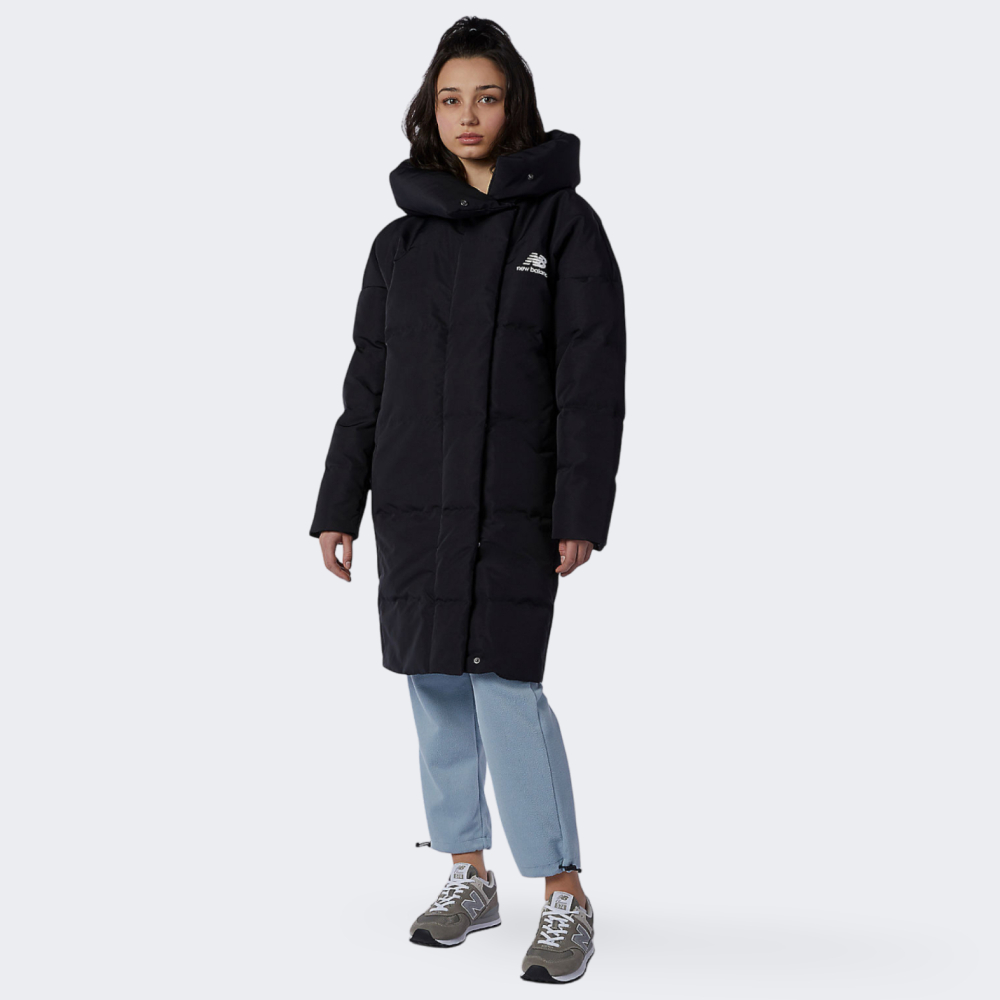 Пуховик New Balance NB Athletics Winterized Long Down | Цвет: черный ...