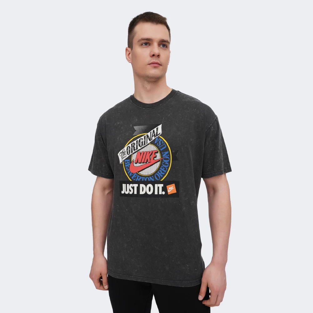 Футболка Nike U NSW TEE M90 TEST PRINT | Колір: сірий | купити в ...